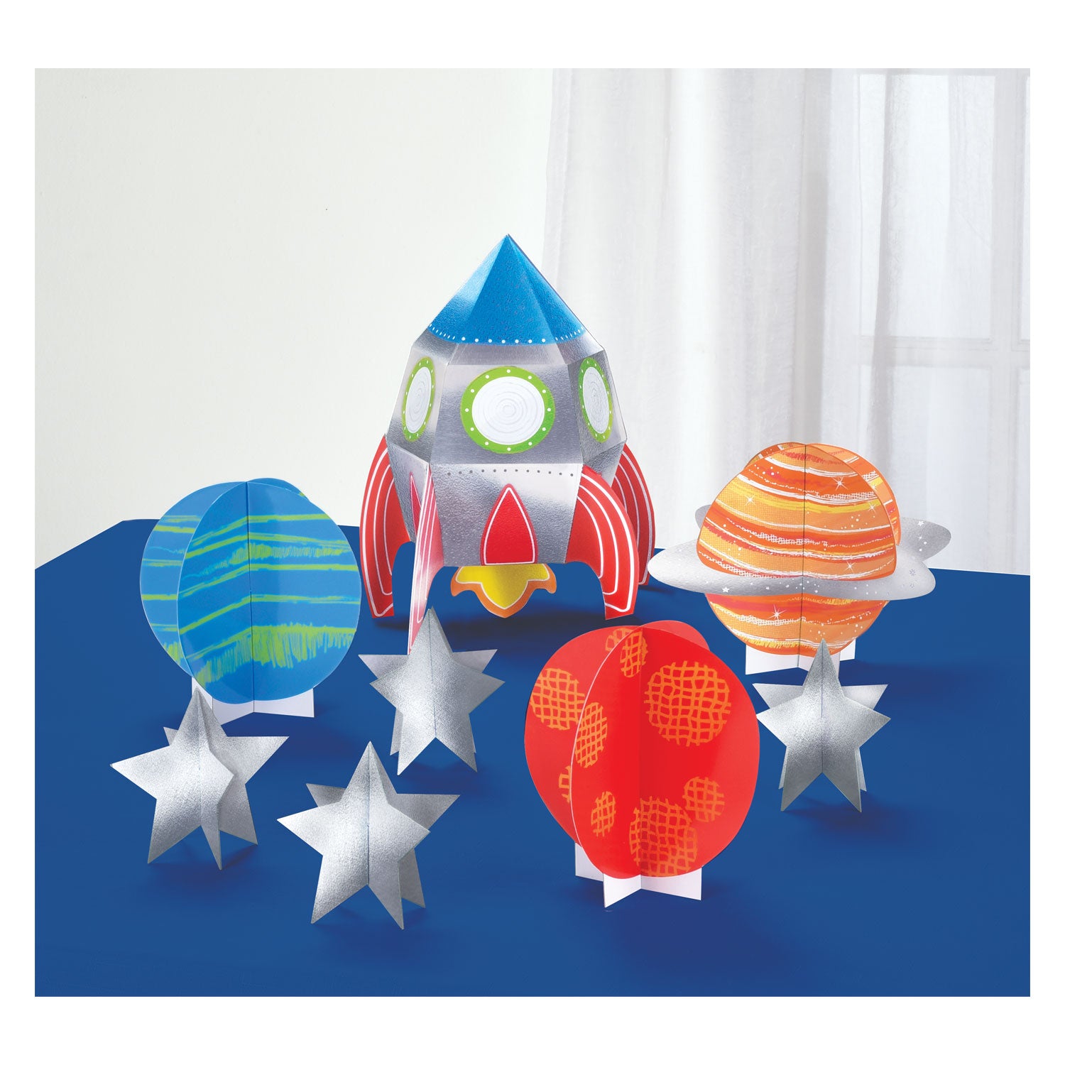 Blast Off Space Birthday Table Decorating Kit – Anilas UK
