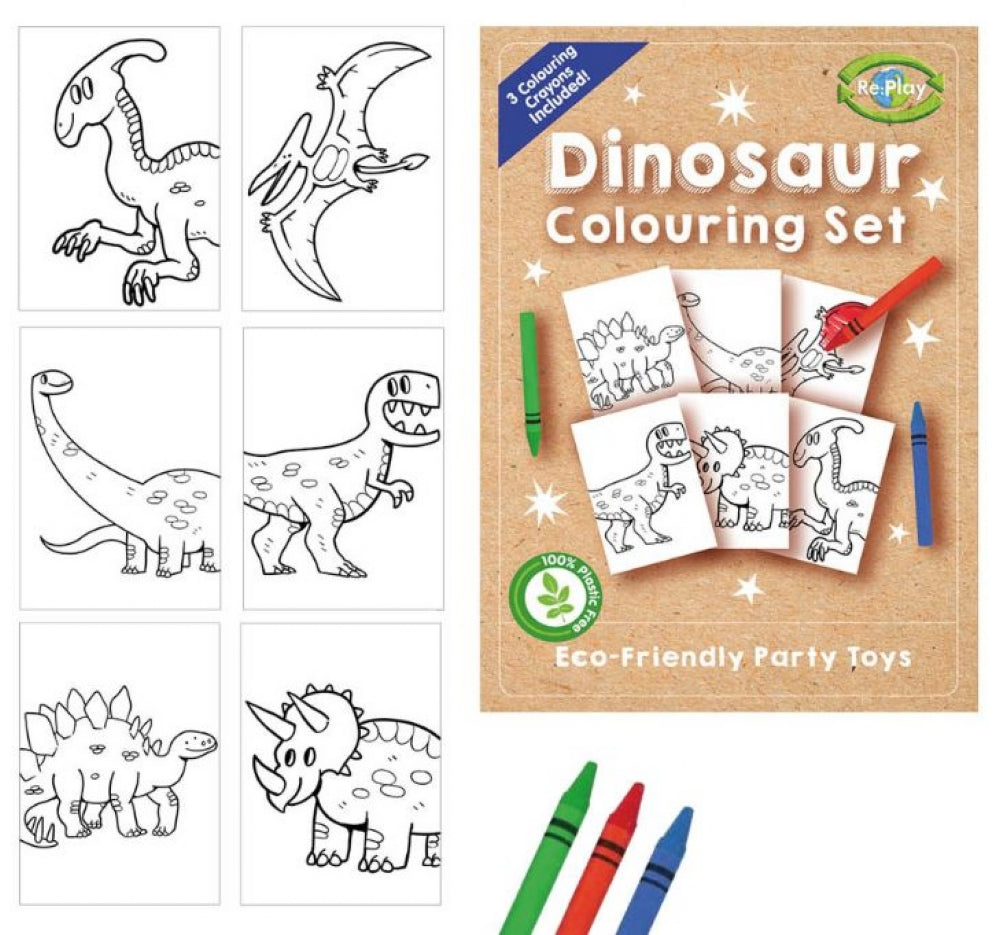 12 Sustainable Dinosaur Colouring Sets | Anilas UK