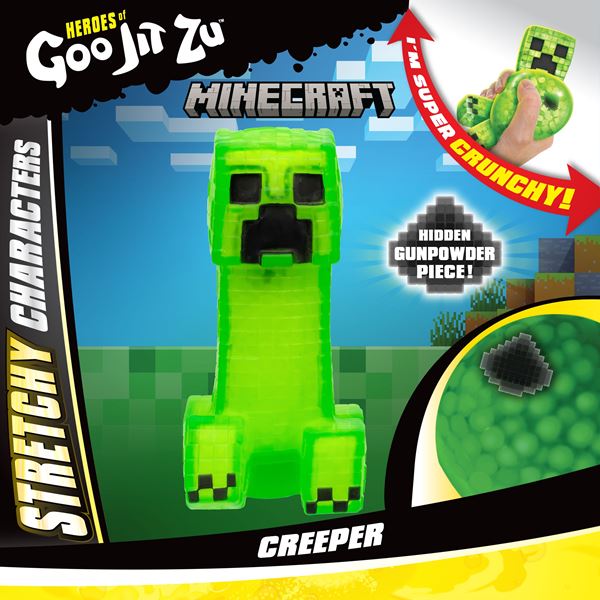 Heroes of Goo Jit Zoo - Minecraft Creeper Stretchy Action Figure Toy ...