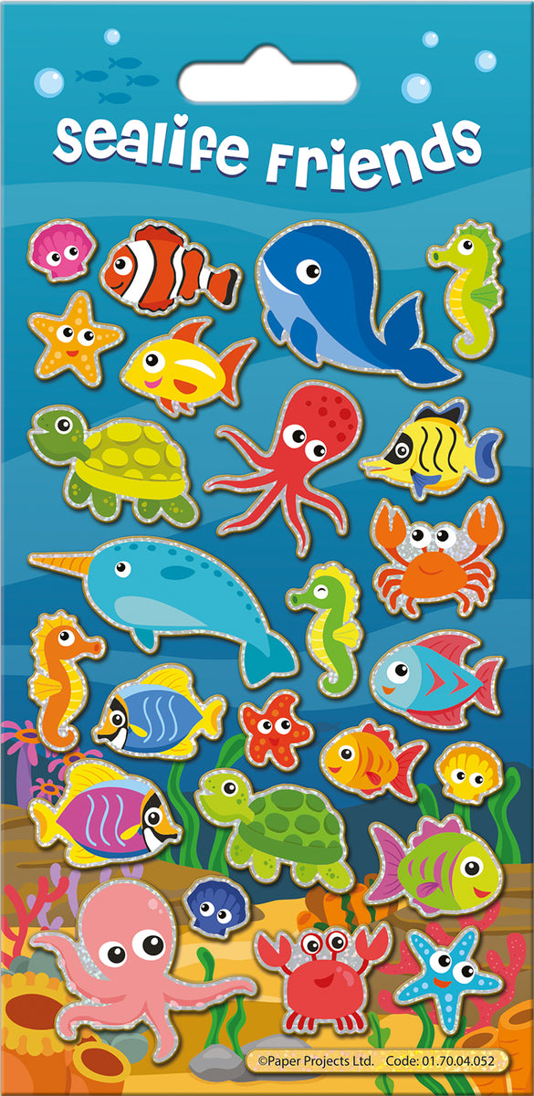 Sea Life Friends Sparkle Stickers Sheet | Anilas UK