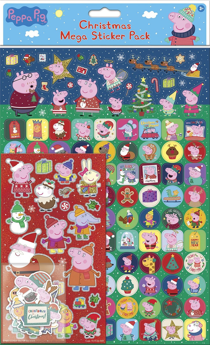 Peppa Pig Christmas Mega Sticker Pack | Anilas UK
