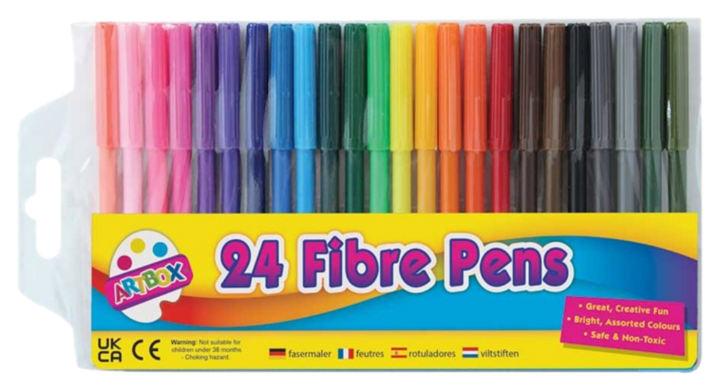 Set of 24 Assorted Fibre Pens – Anilas UK