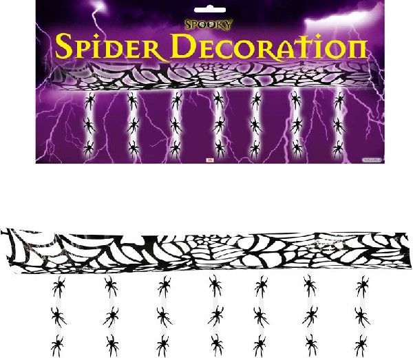 Halloween Party Spider web Ceiling Decoration With Hanging Spiders (3m ...