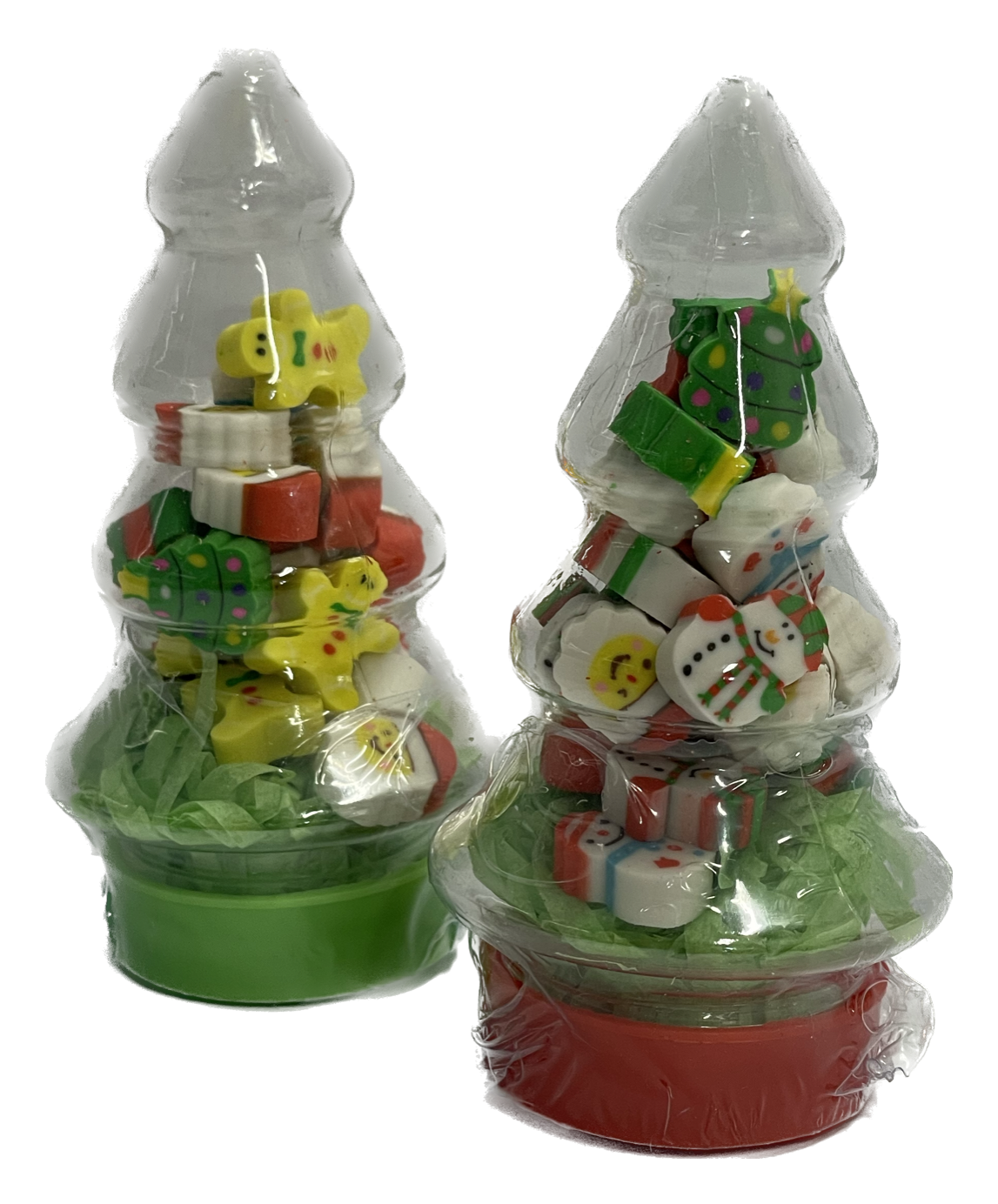 Christmas Tree Shaped Tub Filled With Mini Erasers – Anilas UK