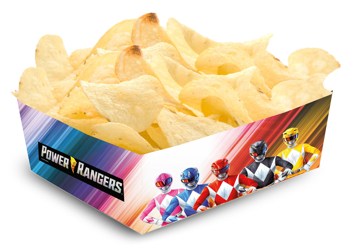 Power Rangers Paper Party Snack Trays (Pack of 12) | Anilas UK