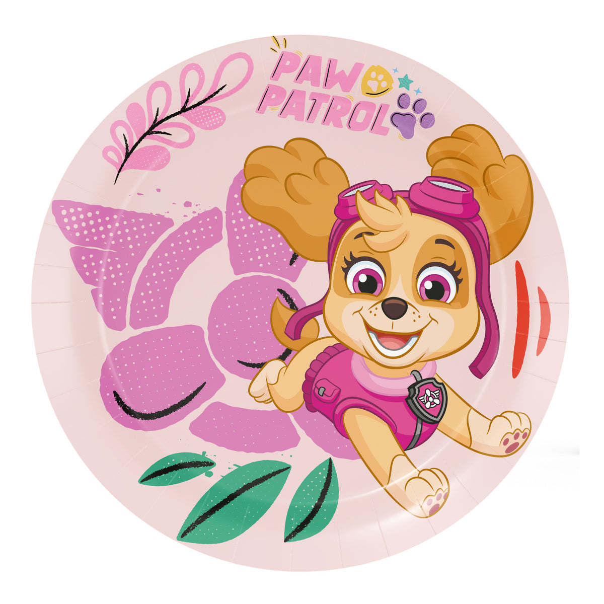 Paw Patrol Skye Party Paper Plates - 18cm (Pack of 8) | Anilas UK