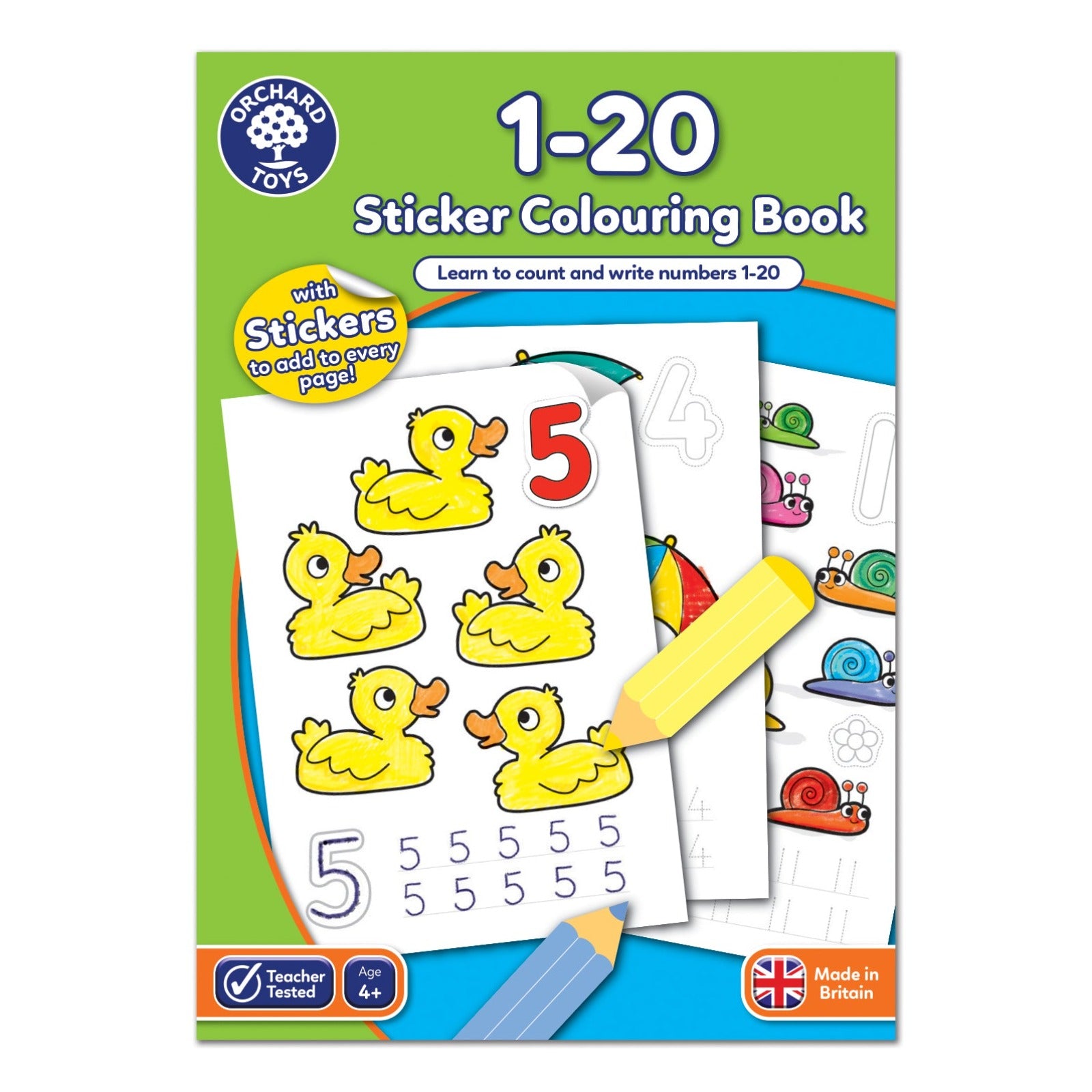 1-20 Sticker and Colouring Learn To Count Activity Book – Anilas UK