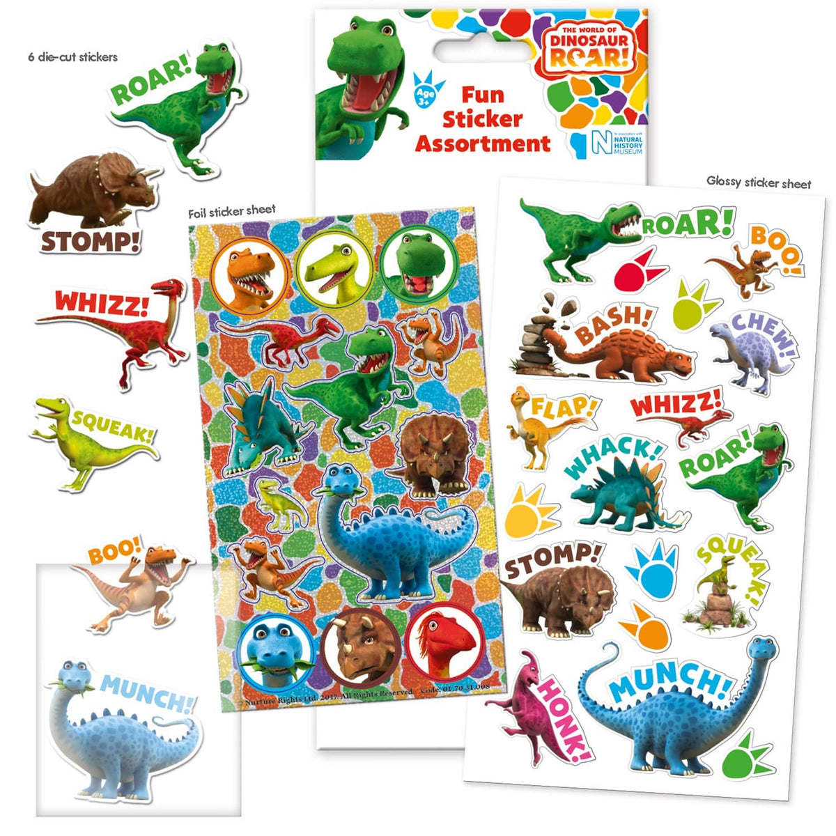 Dinosaurs Roar! Sticker Assortment | Anilas UK