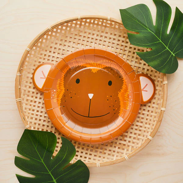 Cheeky Jungle Monkey Plates (Pack of 8) | Anilas UK
