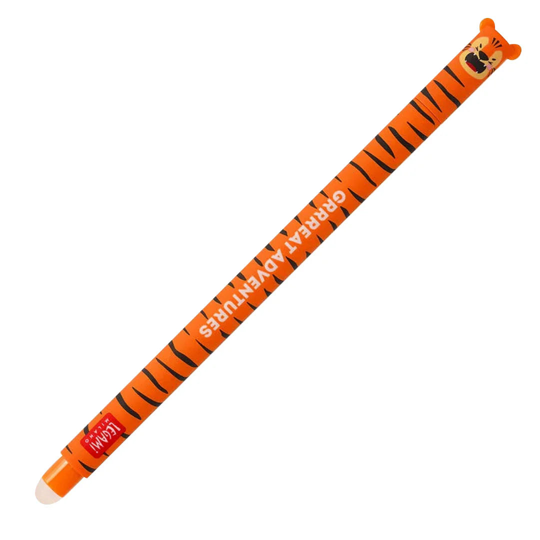 Legami Erasable Gel Pen Tiger - Orange Ink | Anilas UK