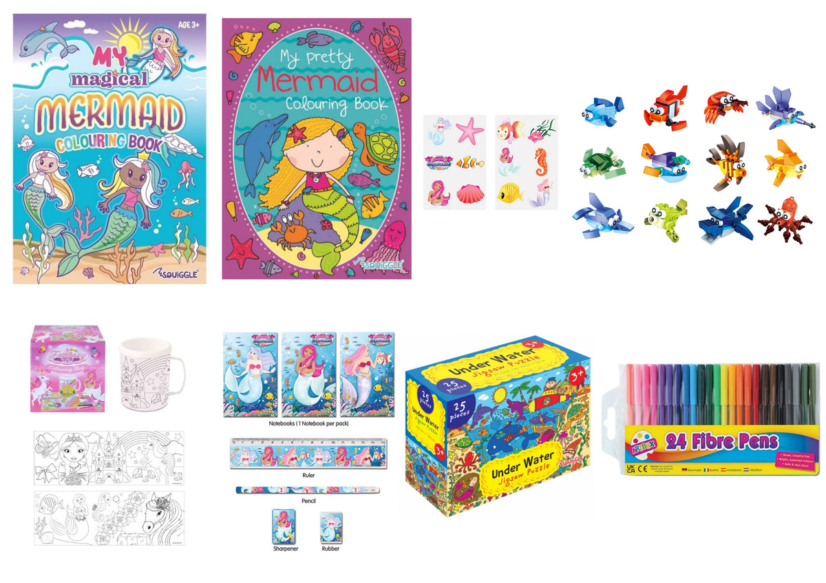 Mermaid Activity Set including Mermaid Building Block Brick Kit ding ...