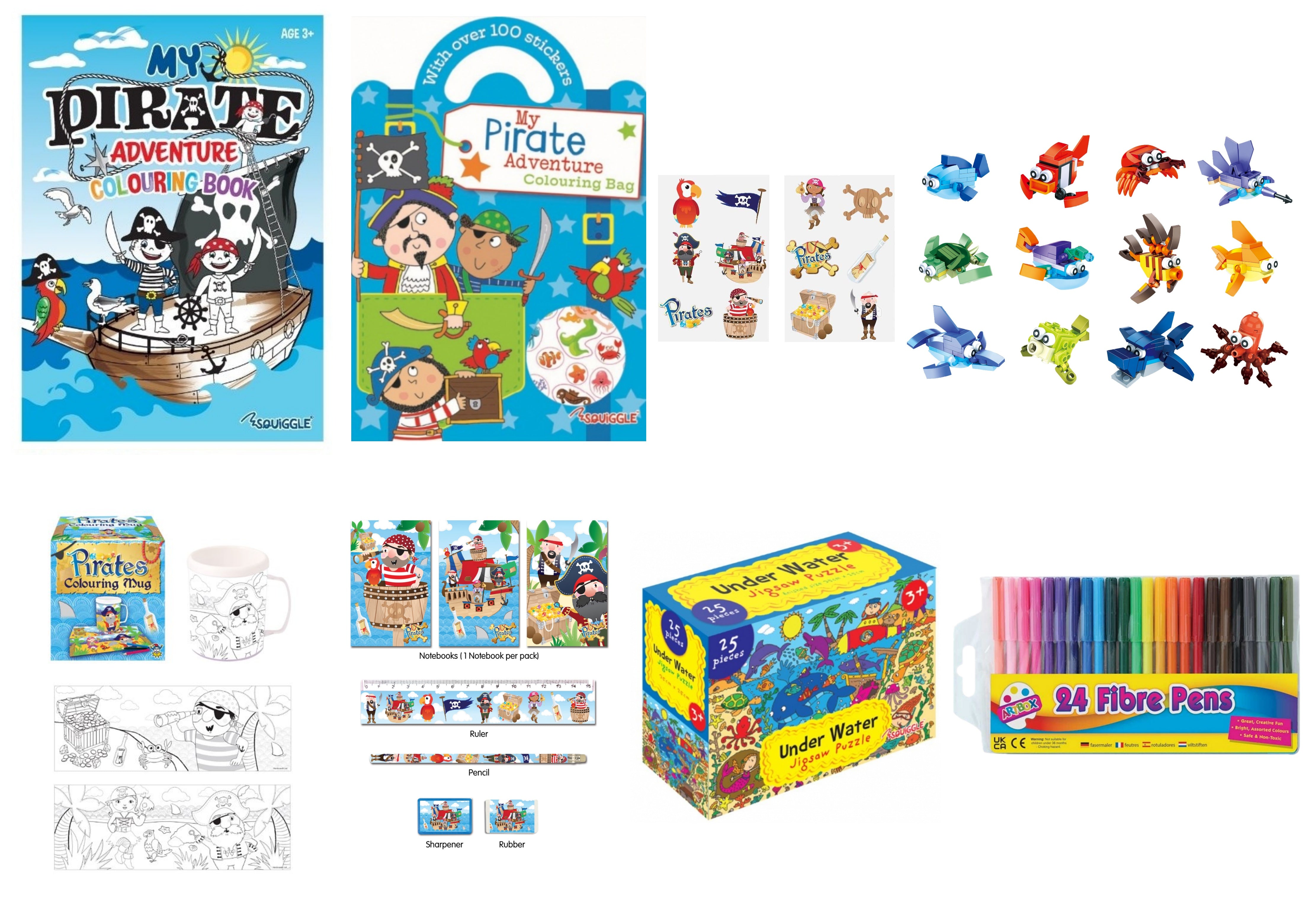 Pirate Activity Set including Pirate Building Block Brick Kit – Anilas UK