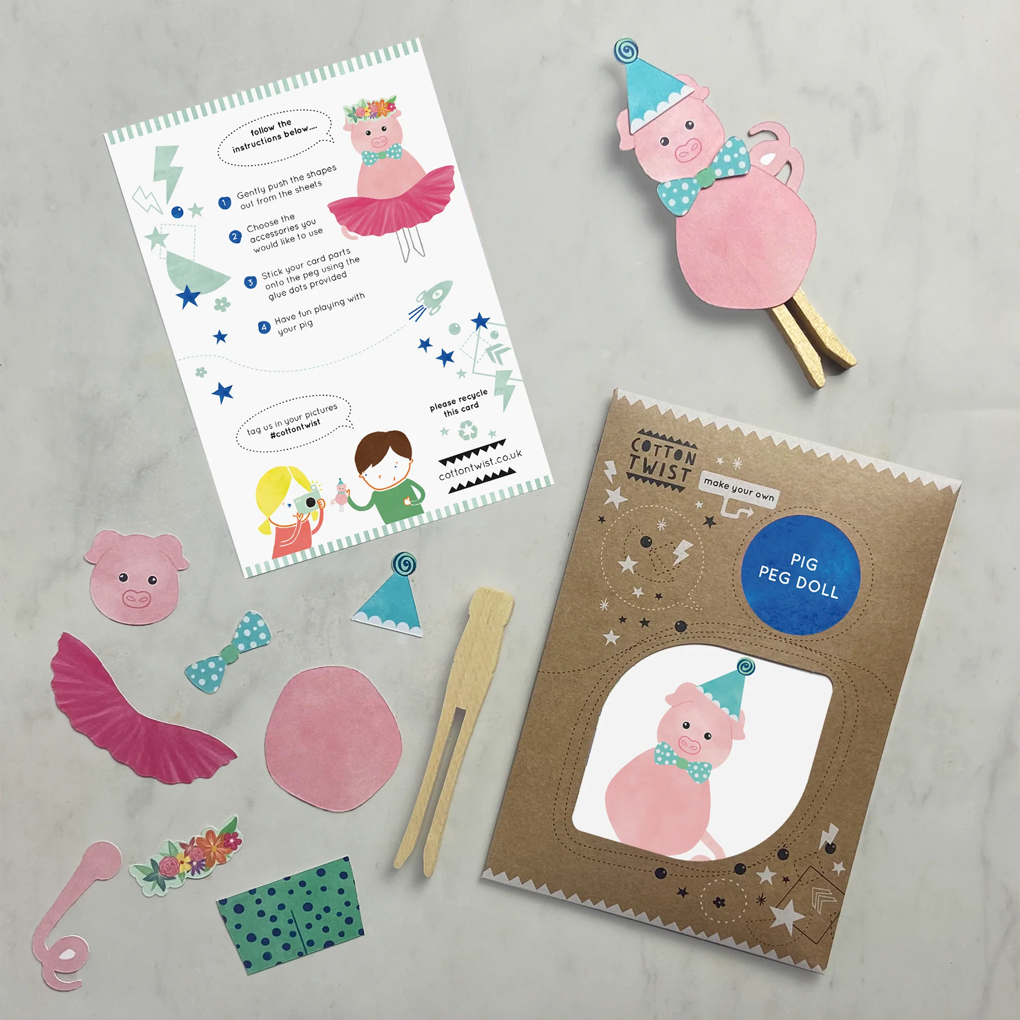 Make Your Own Pig Peg Doll – Anilas UK