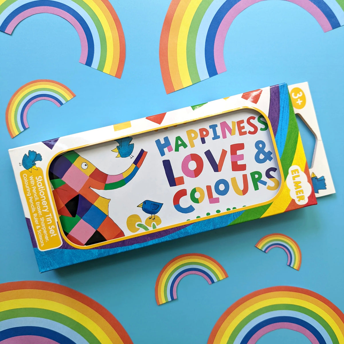 Elmer Children’s Stationery Tin Set - First School Stationery Set For ...