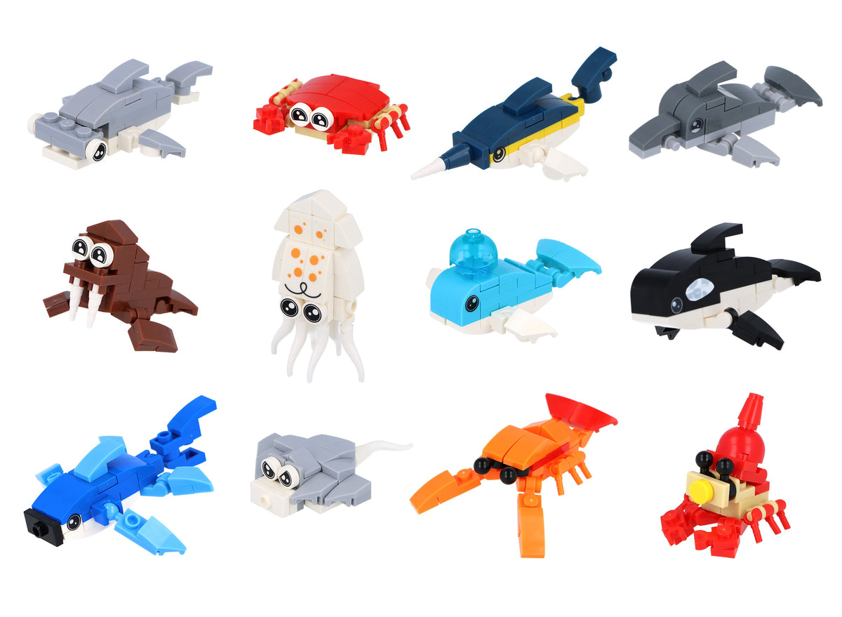 Sea Animals Building Block Brick Kit | Anilas UK