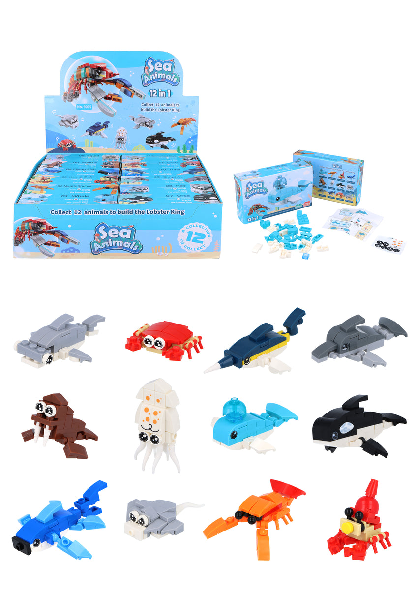 Sea Animals Building Block Brick Kit | Anilas UK