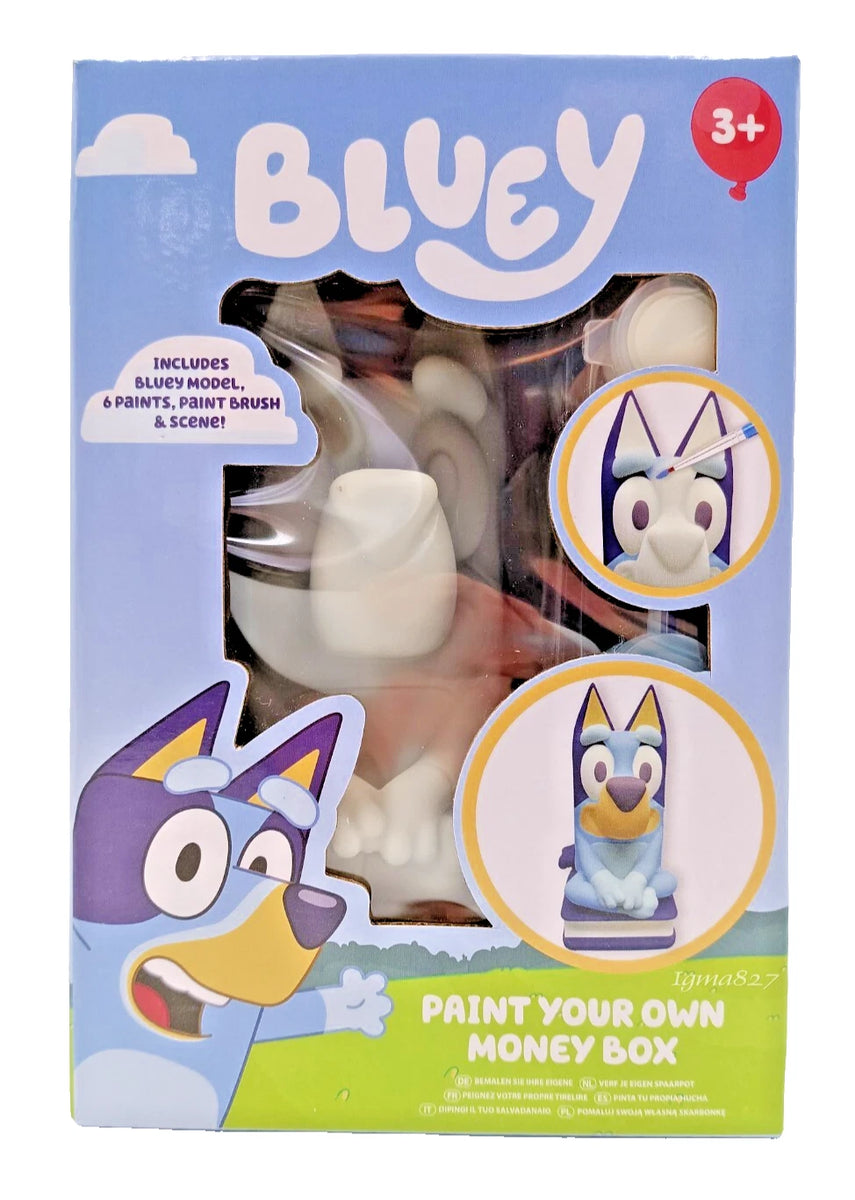 Bluey or Bingo Paint Your Own Money Box Craft Kit | Anilas UK