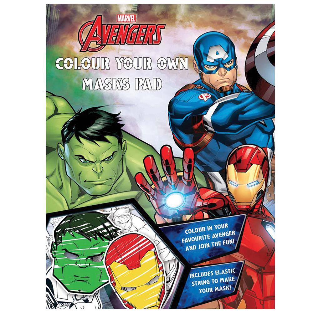 Avengers Colour Your Own Mask Pad and Colouring Book | Anilas UK