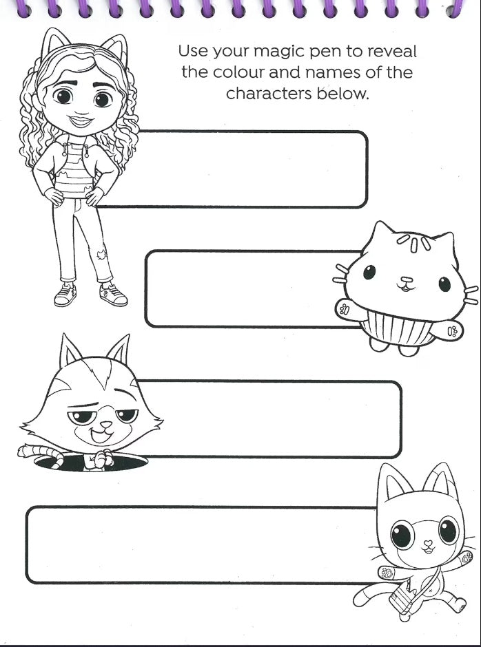 Gabby’s Dollhouse Aqua Magic Colouring Book | Anilas UK