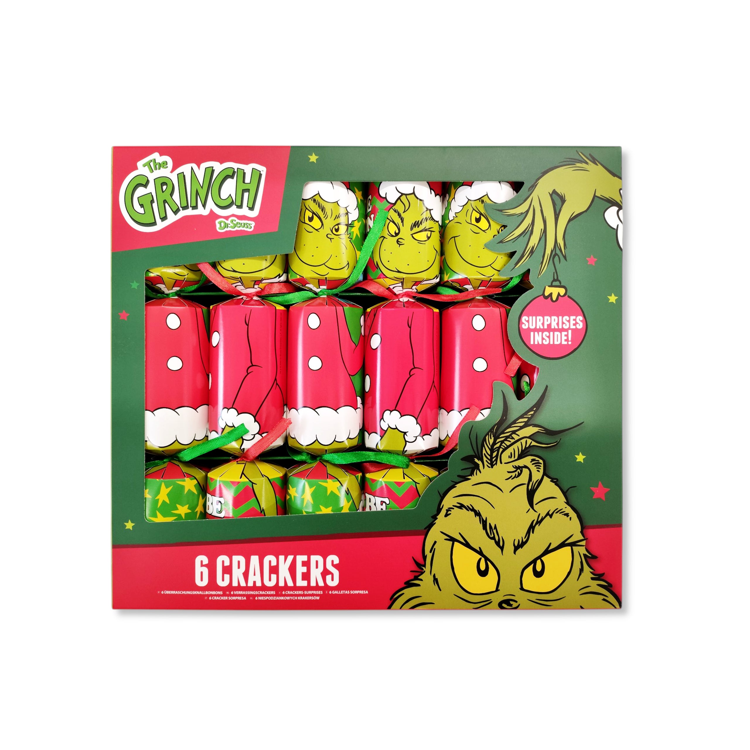 Grinch 6 x 12" Christmas Crackers Pack – Anilas UK