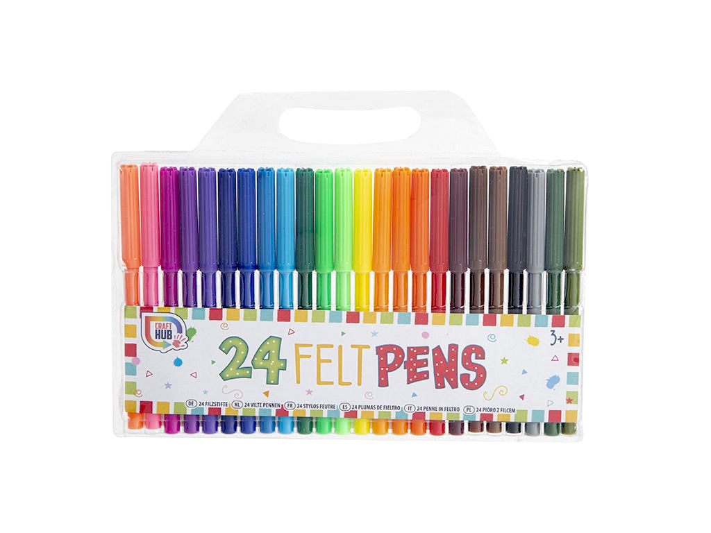Project Craft 24 Non-Toxic Felt Tip Pens for Kids 3+ | £1.19 – Anilas UK