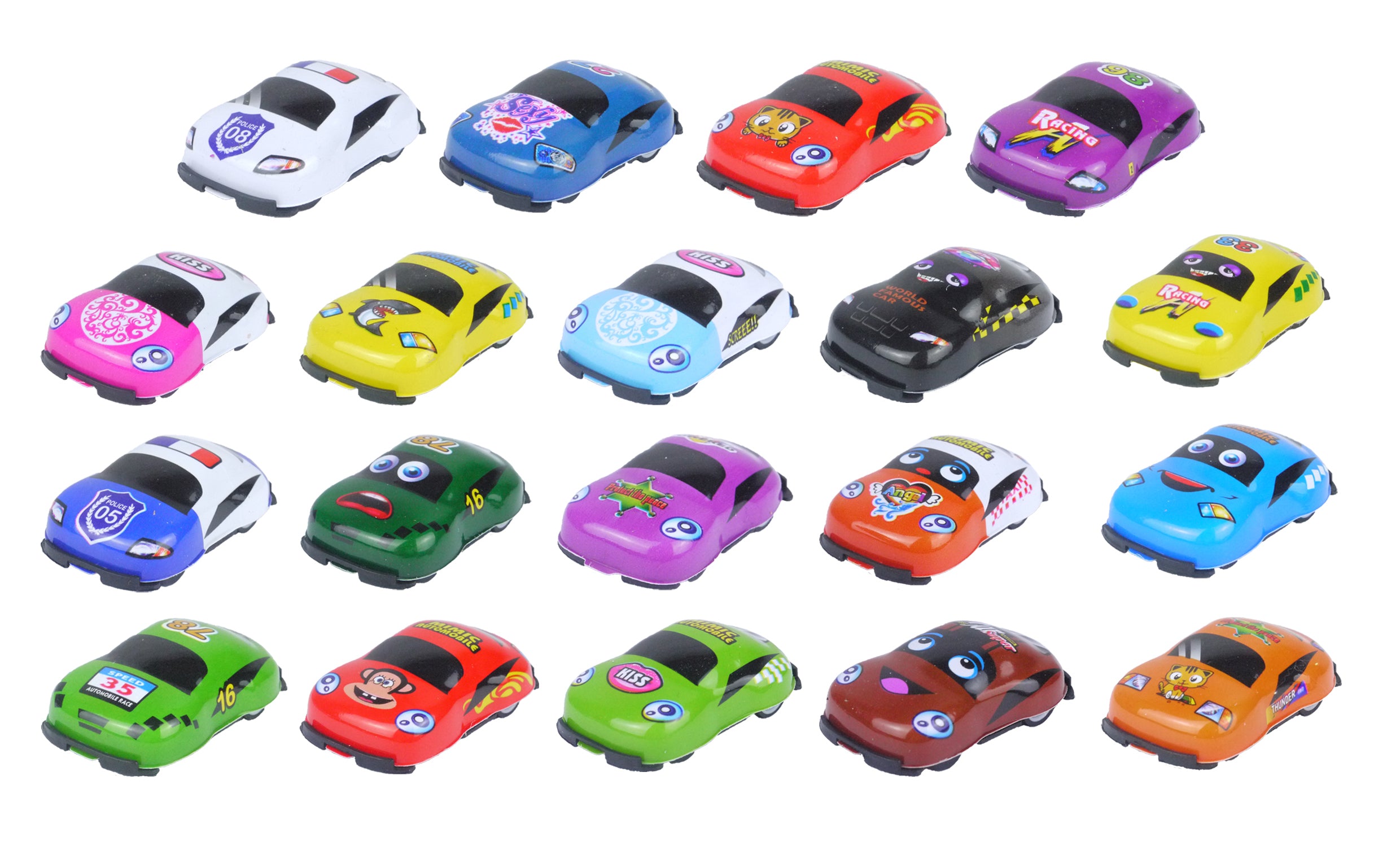 Pull Back Cars (5.3cm) Assorted Designs and Colours – Anilas UK