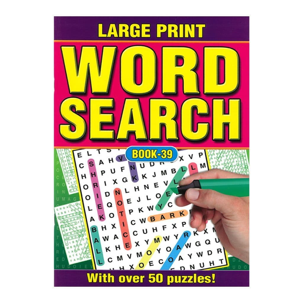 Large Print Word Search A4 Puzzle Book – Anilas UK