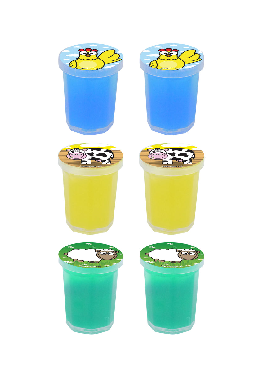 12 Farm Animal Slime Barrels | Anilas UK