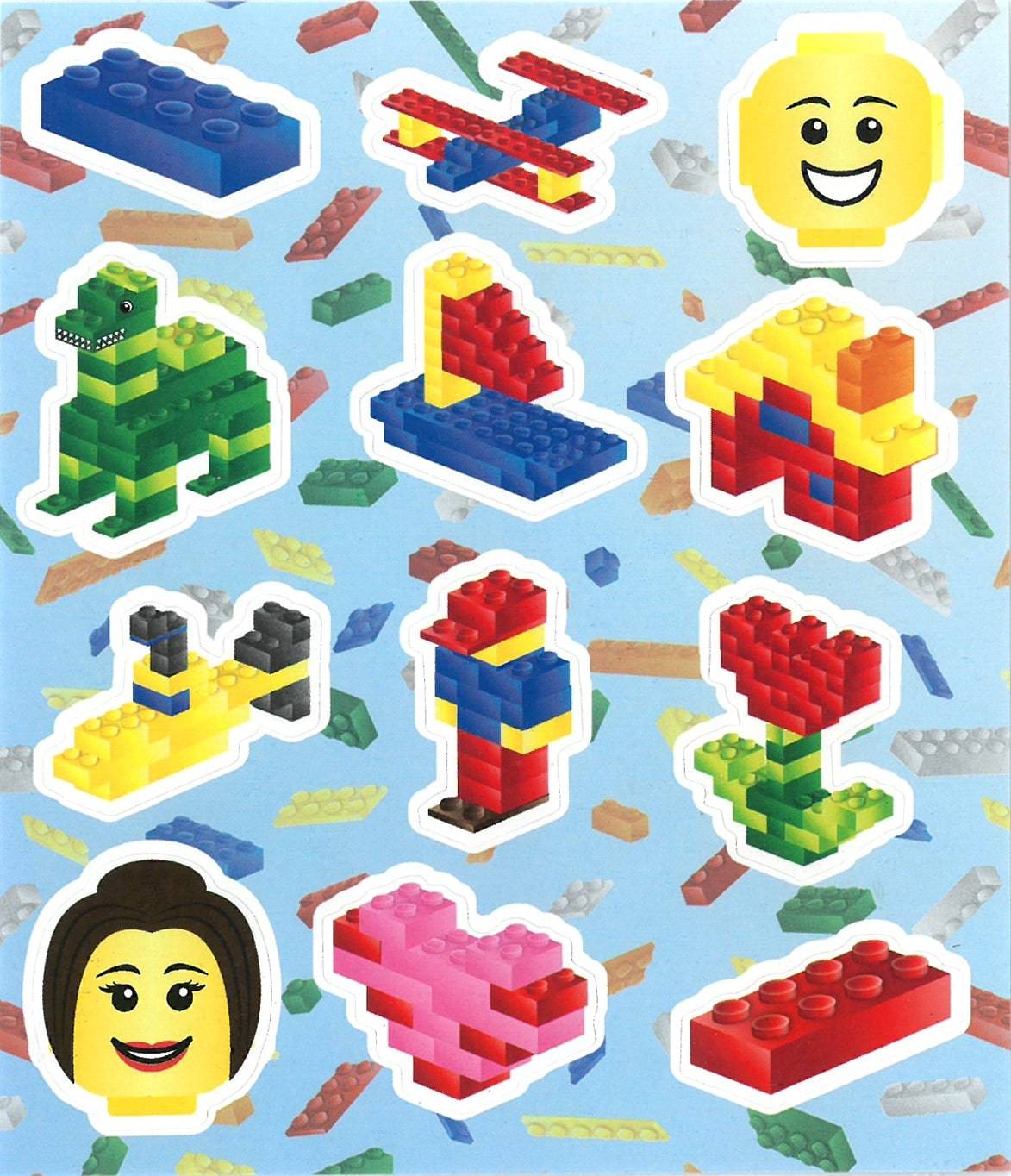 Bricks Sheet of 12 Stickers – Anilas UK