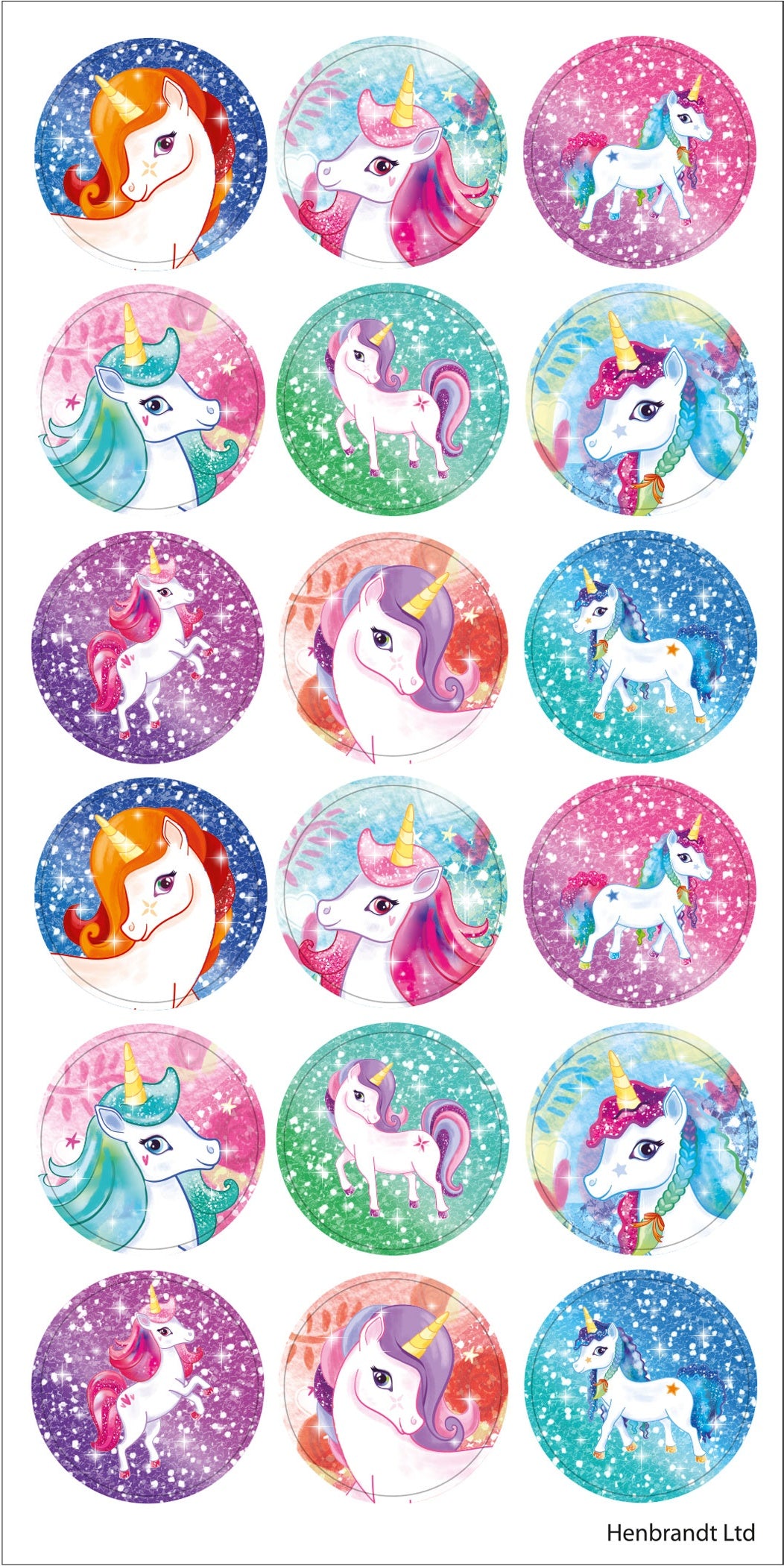 10 Large Unicorn Sticker Sheets – Anilas UK