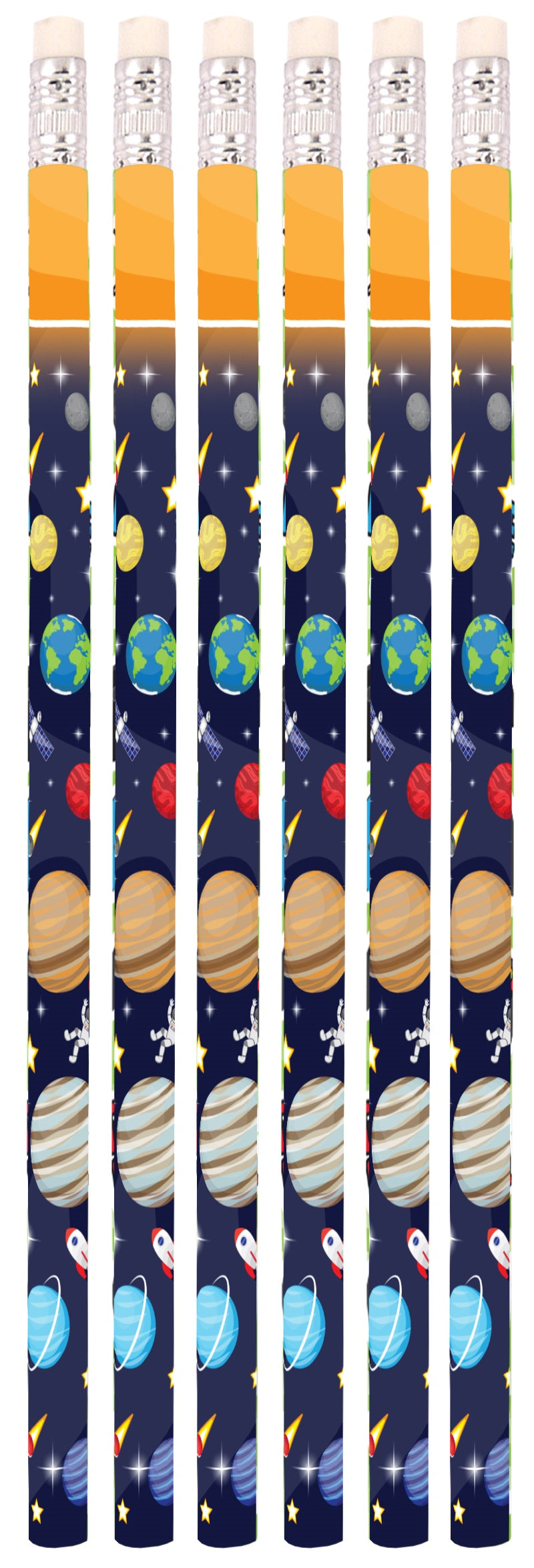 Space Pencils with Erasers (Set of 6) – Anilas UK